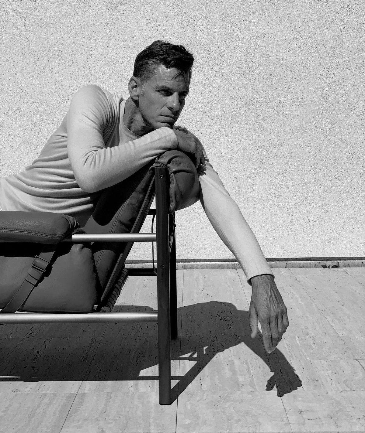 Sling Club Chair and Ottoman