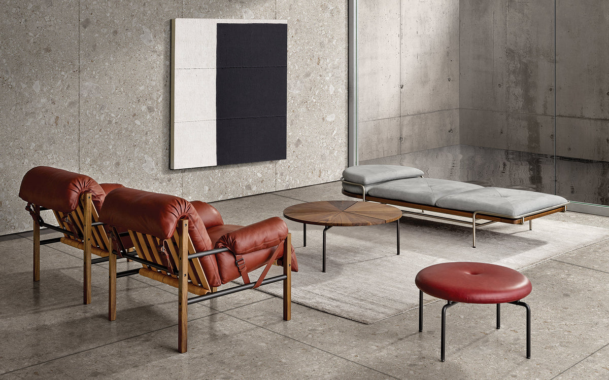 Sling Club Chair and Ottoman