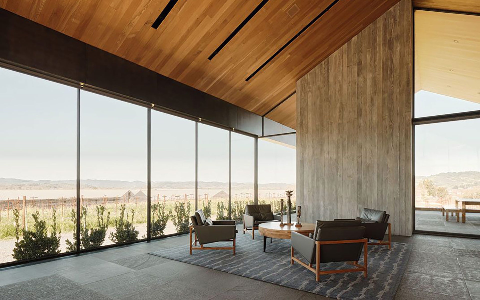 Wood Frame Lounge Chairs