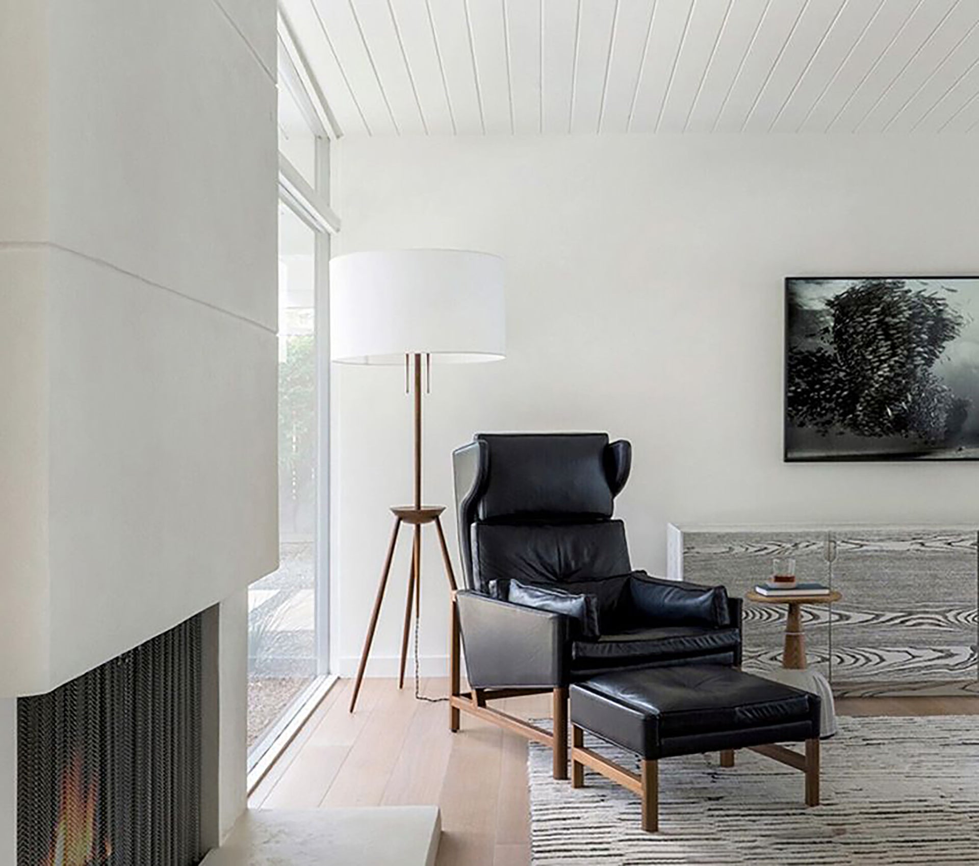 Wood Frame Lounge Chairs