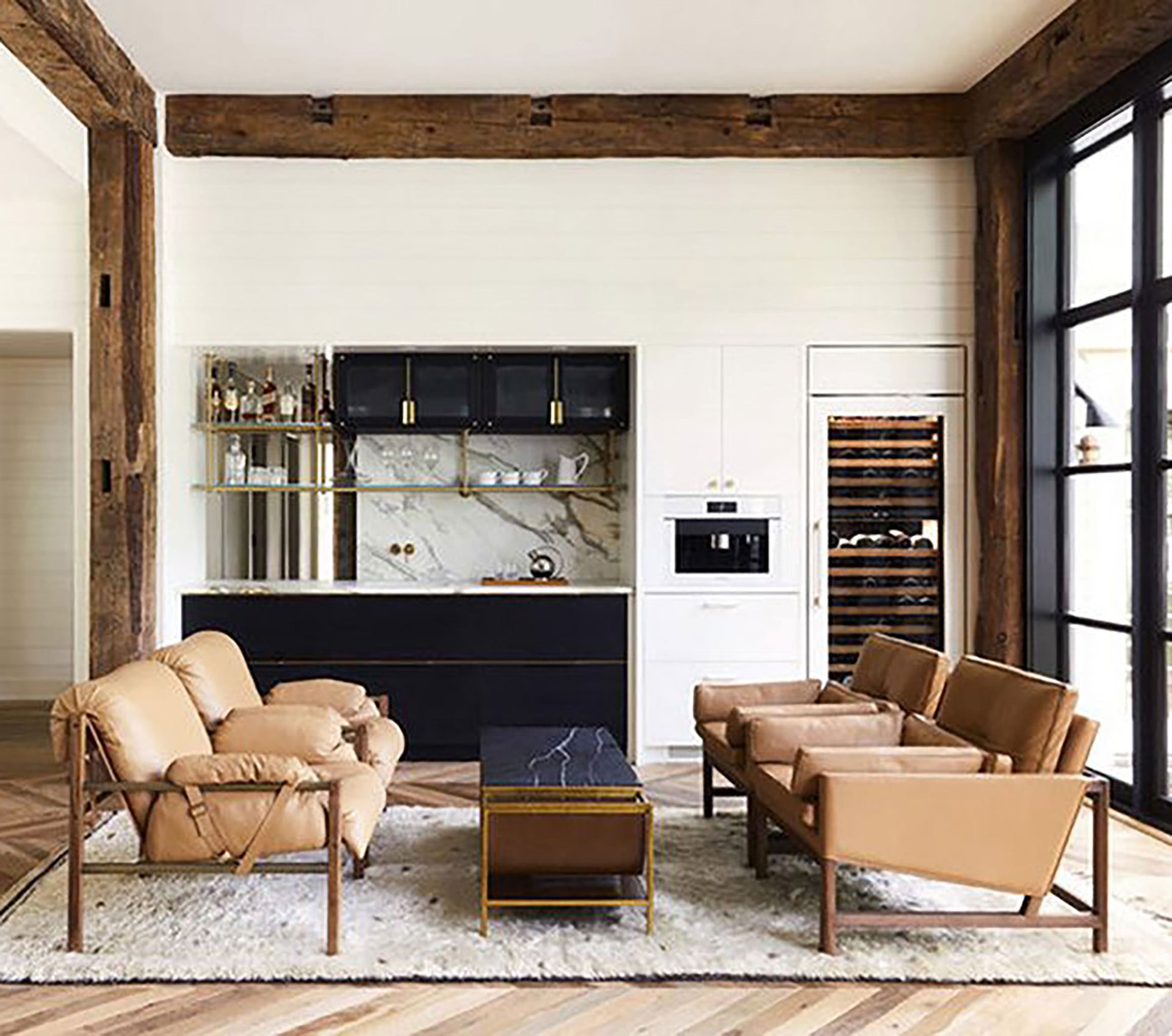 Wood Frame Lounge Chairs